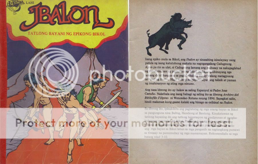 Philippines Ibalon, Bicol Epic: Vintage Kids Illustrated History (Tagalog)